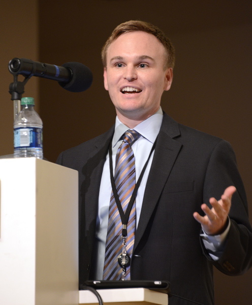 15. Close-up of Brett Abbott, curator of Wynn Bullock Revelations ...